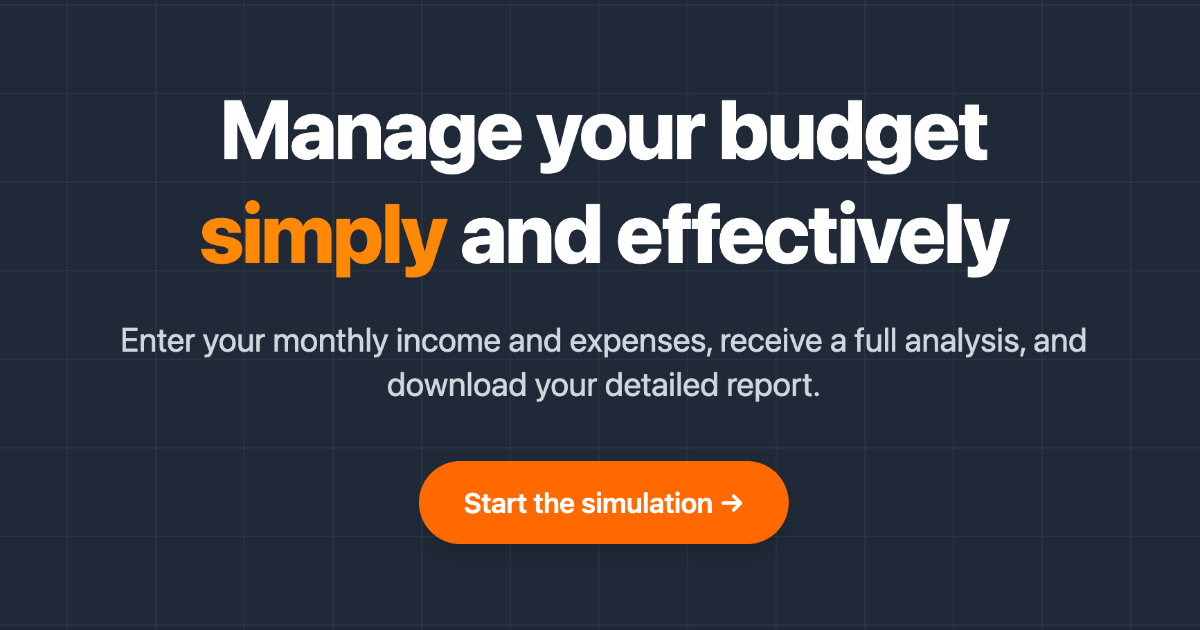 Budget Pilot - Monthly Budget Simulator & Personal Finance Manager